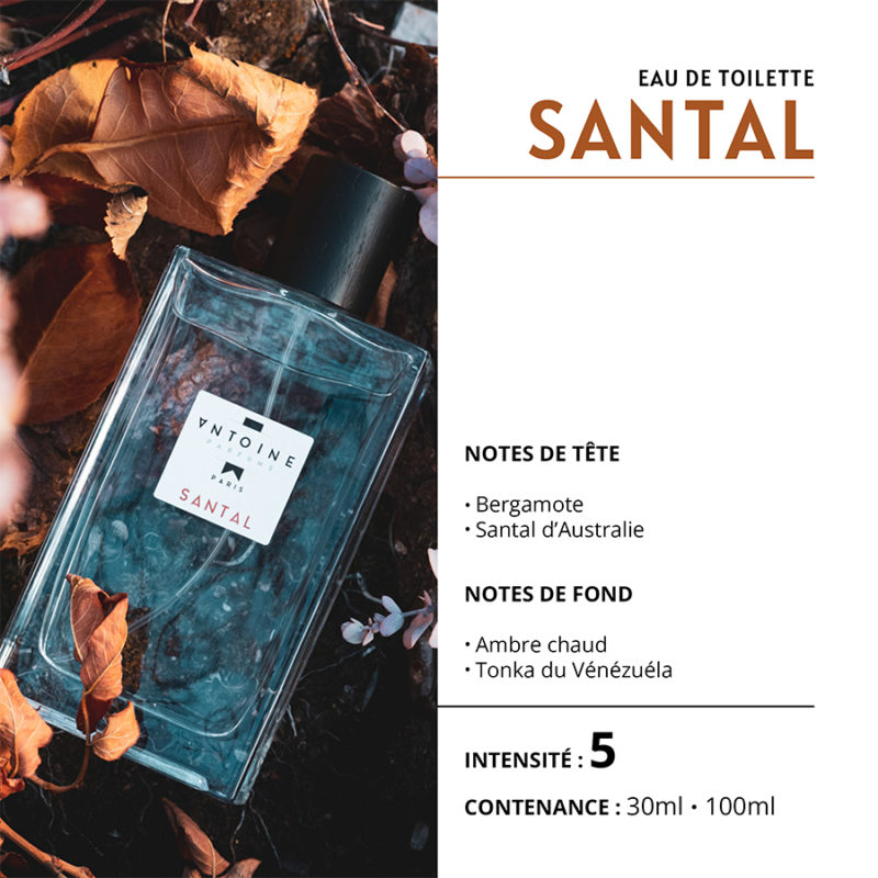 Eau de toilette Santal - Parfums Antoine | Parfums Antoine